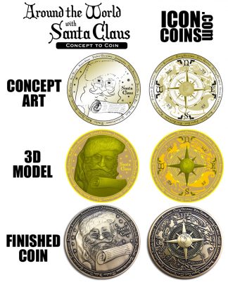 Concept to Coin: Santa Claus – Icon Coins